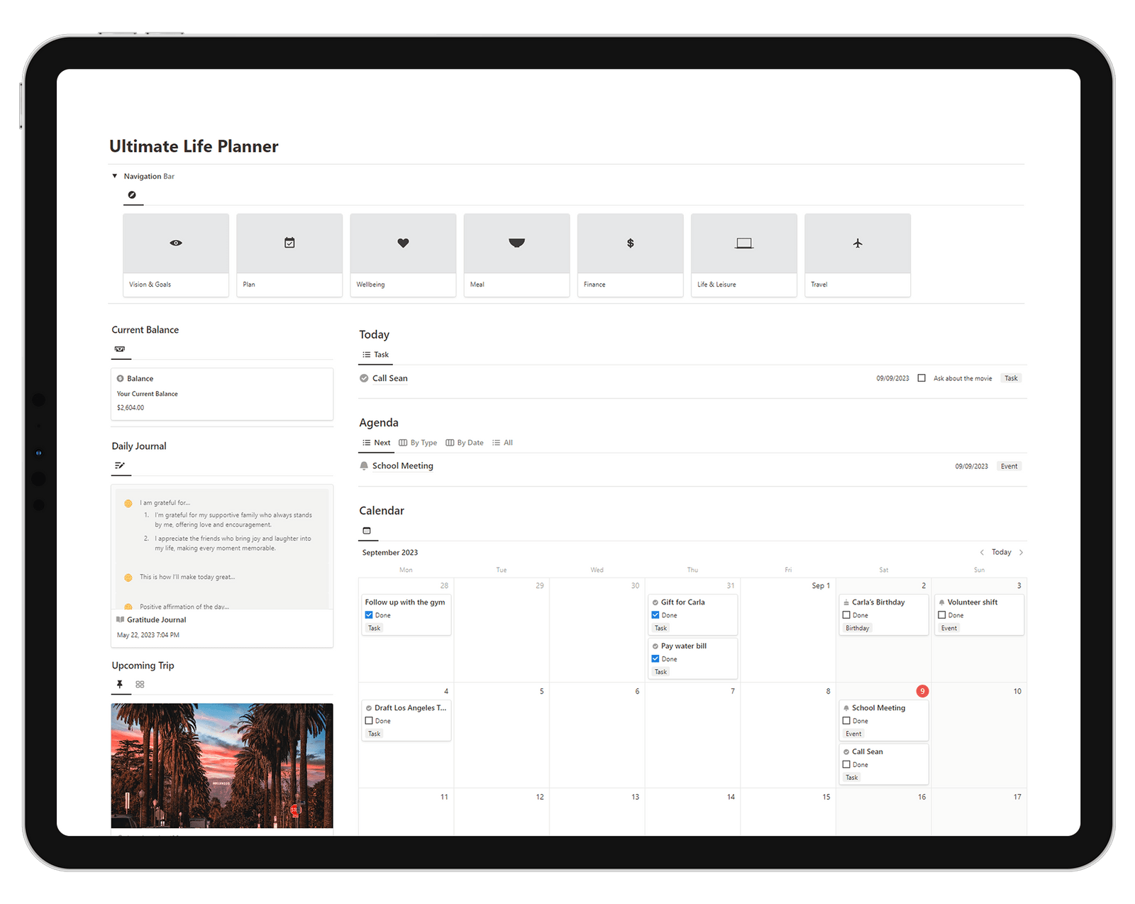 Notion Life Planner - All-in-One Notion Template Notion Life Planner - All-in-One Notion Template